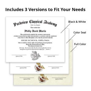 Printable High School Diploma for Homeschools